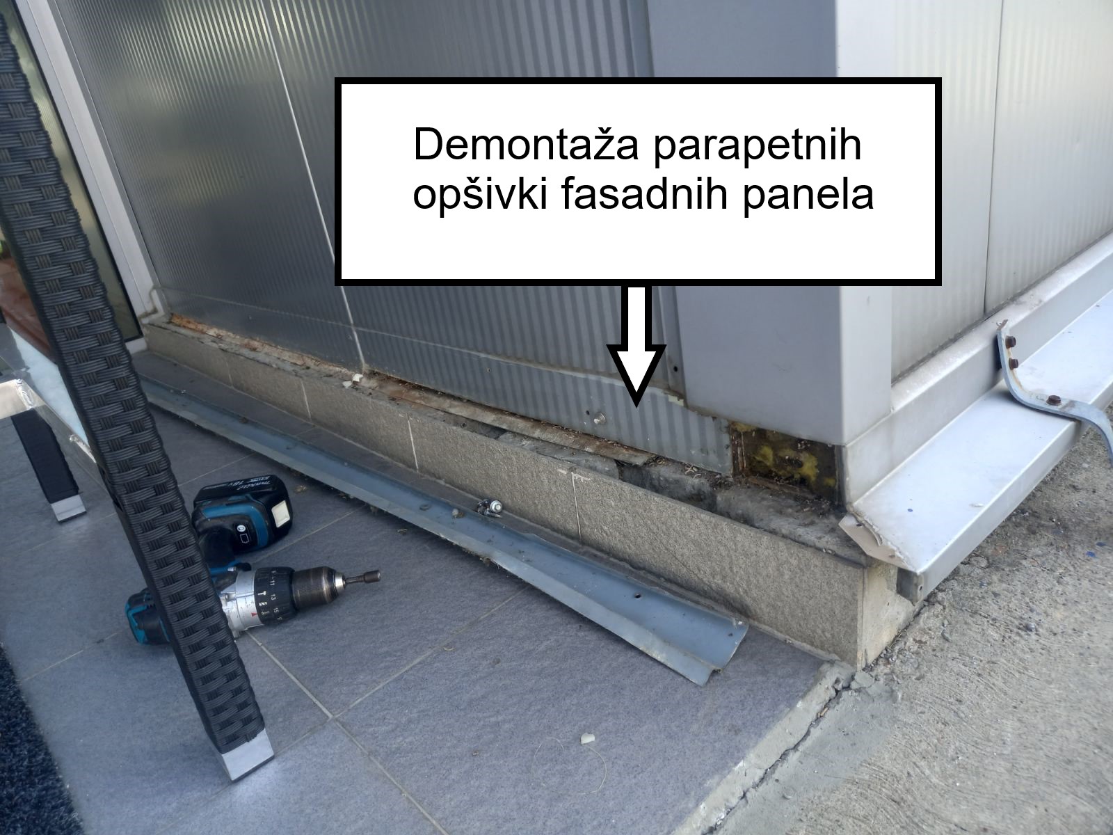 Metro Horeca – Sanacija parapeta – Galerija 1 – DVS izolacija